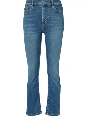FRAME Le High Straight Cropped Jeans - Blue