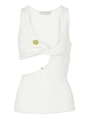 CHRISTOPHER ESBER Christopher Esber Arc Stone Ribbed-Knit Tank Top