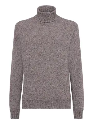 Zegna Cashmere Turtleneck Top - Brown