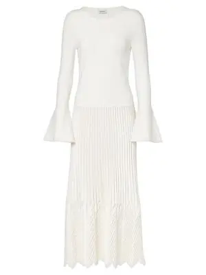 Simkhai Damoni Pleated Midi Dress - White