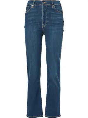 FRAME Le Sleek High-rise Straight Jeans - Blue