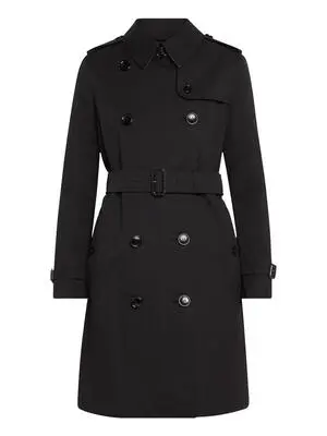 Burberry Kensington Belted Trench Coat - Black