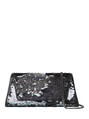 Akris Anouk Mini Sequined Clutch Bag - Black