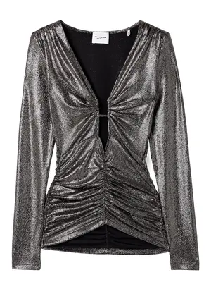 MARANT ETOILE Buffy Top - Metallic