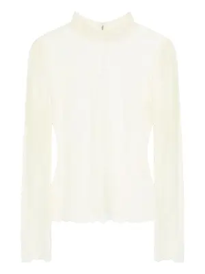 FRAME Stretch-lace Top - Cream