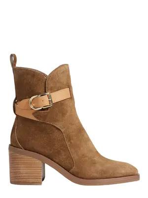 3.1 Phillip Lim Alexa Leather-trimmed Suede Ankle Boots - Light Brown
