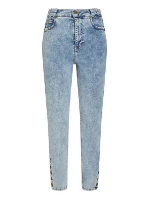 FRAME Cropped High-rise Skinny Jeans - Light Denim