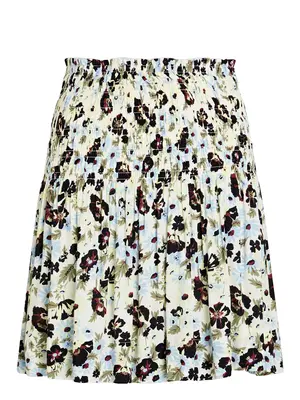 GANNI GANNI Shirred Floral Mini Skirt