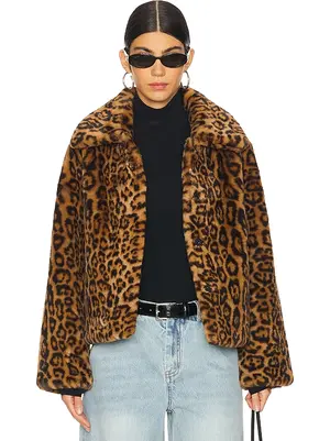 Apparis Elis Short Coat - Leopard