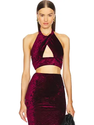 MICHAEL COSTELLO X Spencer Top - Oxblood Red