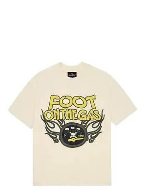 BROKEN PLANET Foot On The Gas T-shirt - Vanilla White