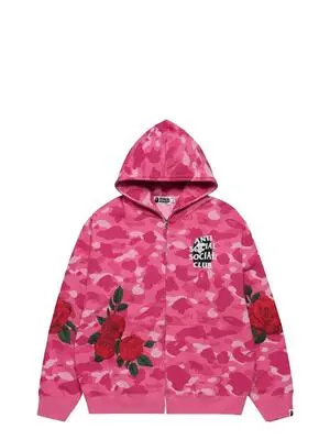 A BATHING APE Bape X Anti Social Club Full Zip Hoodie Pink