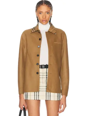 Burberry Button Up Jacket - Shrew Ip Check