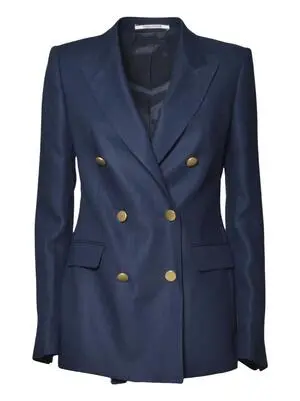 Tagliatore Collared Jacket - Blu