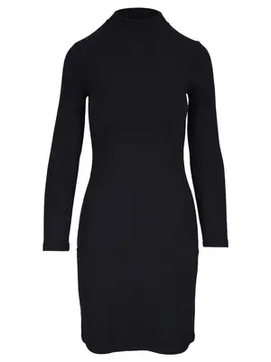 Vince Ribbed Knit Dress - Black