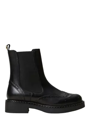 TWINSET 40mm Leather Chelsea Boots - Black
