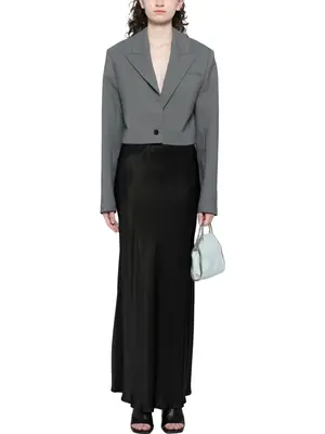 Nanushka Cropped Boxy Fit Blazer - Grey