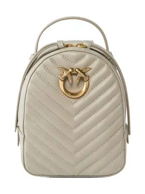 Pinko Love Click Matelassé Backpack - Neutrals