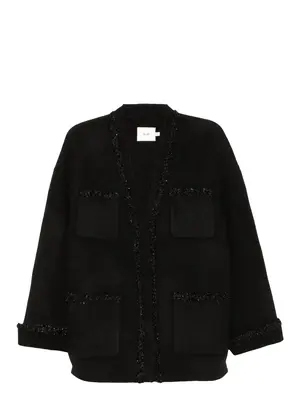 B+AB Embellished Trim Jacket - Black