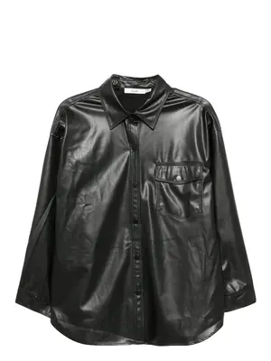 B+AB Faux Leather Shirt - Black
