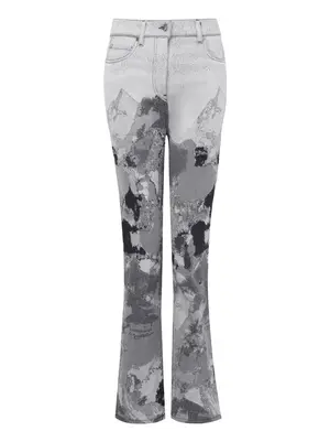 PORTS 1961 Ports 1961 Abstract-Pattern Denim Jeans