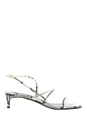 KHAITE KHAITE 35mm Snakeskin-Print Sandals