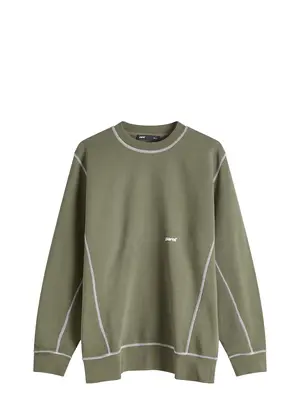 PAREL STUDIOS Contrast Crewneck Sweatshirt - Army Green