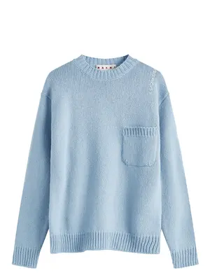 Marni Shetland Wool Knit Jumper - Leaden Blue