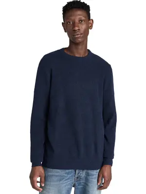 Faherty Brand Jackson Crewneck Sweater Navy Heather