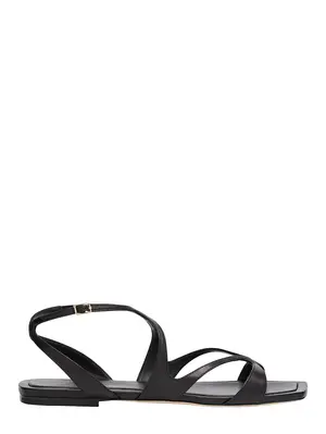 JIMMY CHOO Ayla Strappy Leather Sandals - Black