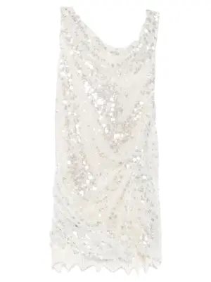 Christopher Esber Sequinned Mini Dress - White