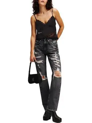 Karl Lagerfeld Logo-embroidered Top - Black