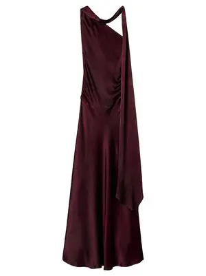 TWINSET One-shoulder Satin Dress - Red