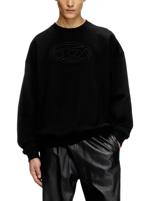DIESEL S-mart-bigoval Sweatshirt - Black