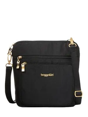 BAGGALLINI Modern Pocket Crossbody Bag - Black With Gold Hardware