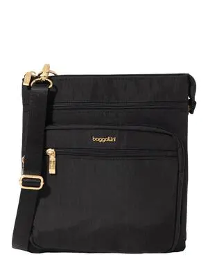 BAGGALLINI Out And About Crossbody Bag - Black With Gold Hardware