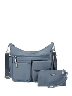 BAGGALLINI Modern Everywhere Hobo Crossbody Bag With Wristlet Mist
