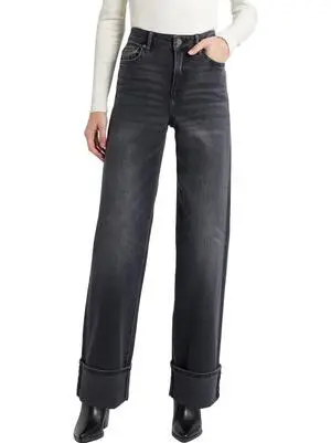 HIDDEN JEANS HIDDEN JEANS Cuffed High-Waist Jeans
