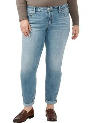 SILVER JEANS CO. Luxe Stretch Boyfriend Jeans - Indigo