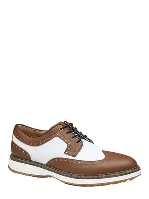 Johnston & Murphy Johnston & Murphy Upton GL3 Luxe Hybrid Golf Shoe Tan/ White Wp Scotch Grain