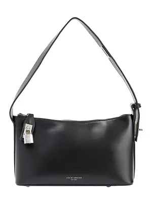 VERAFIED Leather Hobo Shoulder Bag - Black