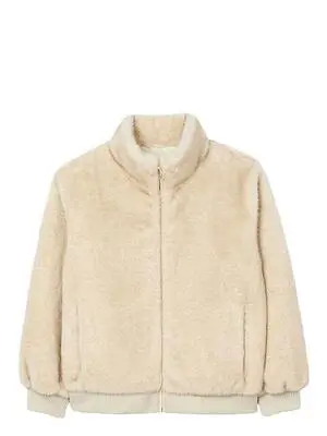 Sandro Babel Faux-fur Jacket - Beige