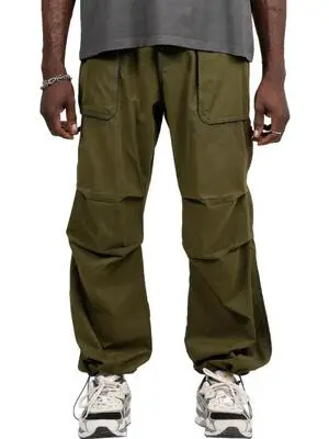 PLEASURES Public Parachute Utility Pants - Olive