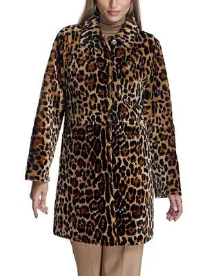 MAXIMILIAN Shearling Coat - Animal Print