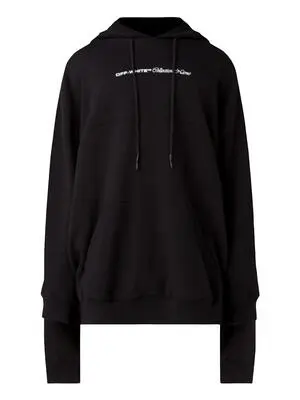 OFF-WHITE Double Sleeves Logo Print Oversized Hoodie
