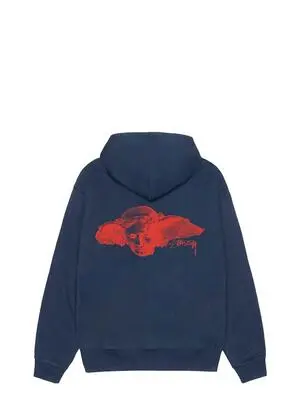 StÜssy Hypnos Zip Hoodie - Navy Blue