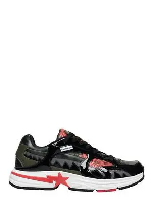BAPE A Bathing Ape Shark Sta Anti Social Clubin Sneakers Black/red