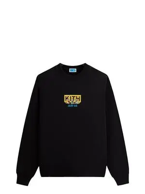 Kith Disney Donald Duck Triplets Vintage Nelson Crewneck Sweatshirt - Black