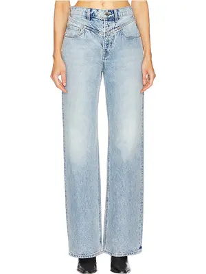 GRLFRND Katya Seamed Wide Leg Jeans - Azusa