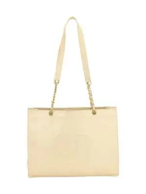 CHANEL Chanel Caviar Flat Chain Handle Large Tote